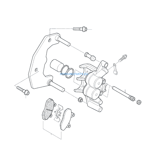 Hyosung Parts EU - Hyosung Front Brake Caliper RX125 RT125