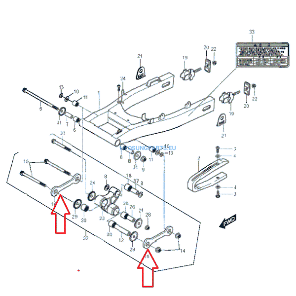 Hyosung Parts EU - Hyosung Rod Suspension GT250
